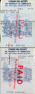 Living at UCONN 1974-1975